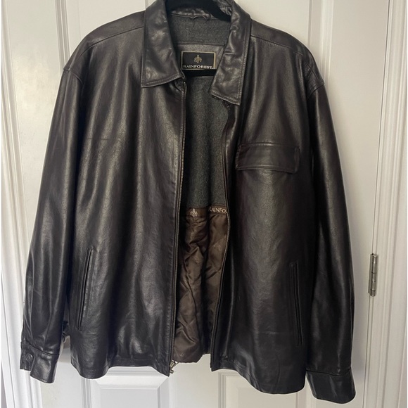 RAINFOREST | Jackets & Coats | Rainforest Mens Black Leather Jacket ...